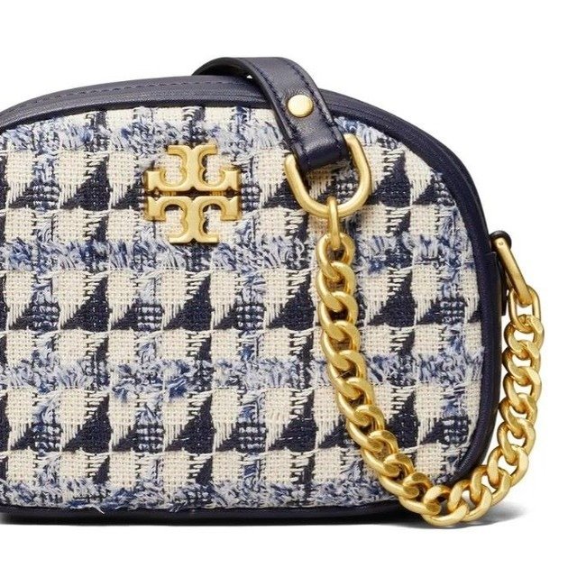 Small Kira Chevron Tweed Camera Bag - DAILY LUXURY