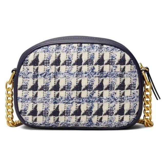 Small Kira Chevron Tweed Camera Bag - DAILY LUXURY