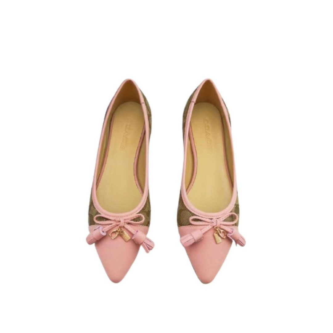 Flat Shoes With Ribbon - DAILY LUXURY